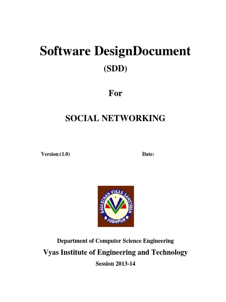 Design Document Format Pdf Internet Forum Social Networking Service