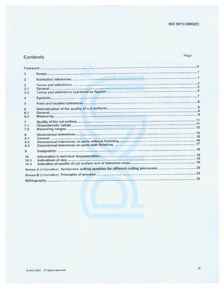Iso 9013 Thermal Cutting