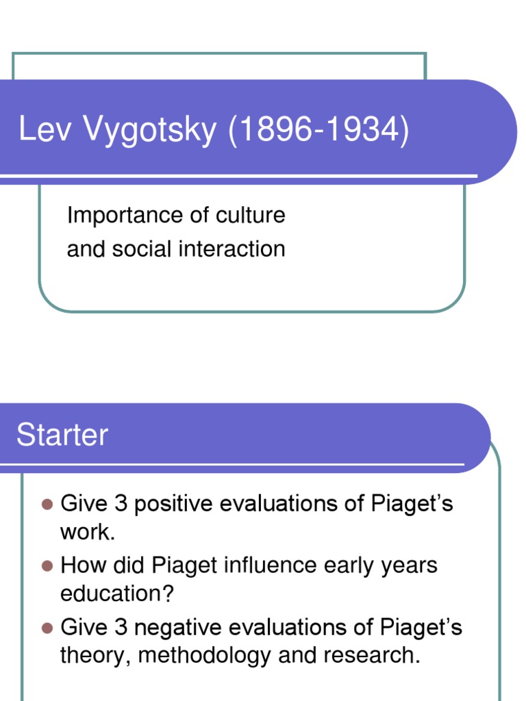 Lev Vygotsky 1896 1934 | Cognitive Development | Academic Discipline ...