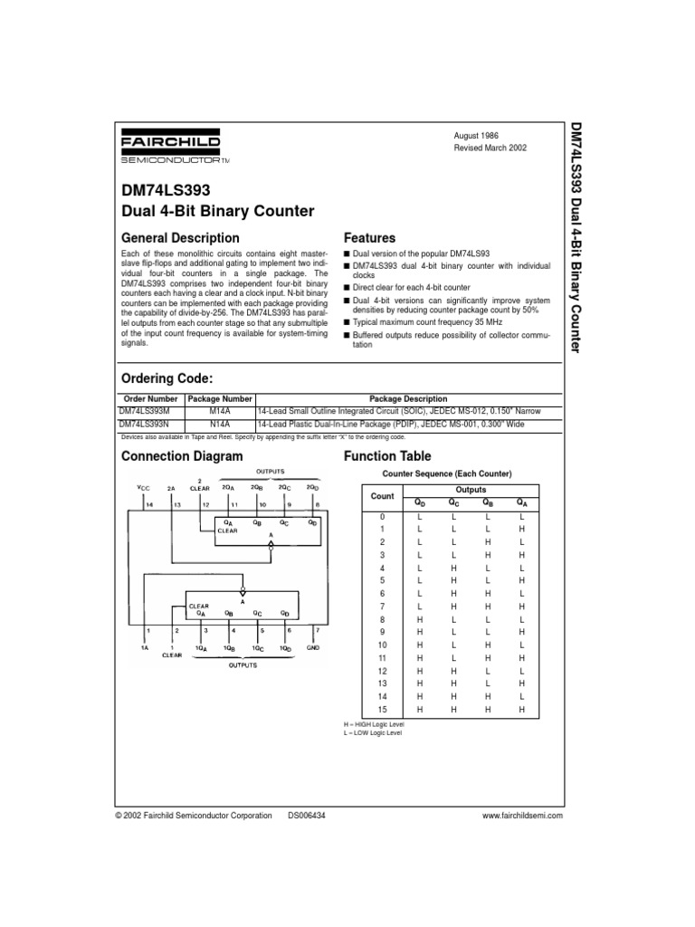 74ls393-dual-4-bit-binary-counter-pdf