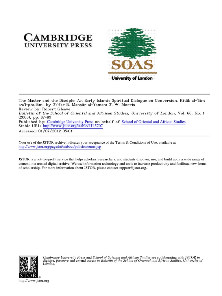 Review of The Kitab Al-Alem Wa-l-Gulam | PDF | Isma'ilism | Arabic