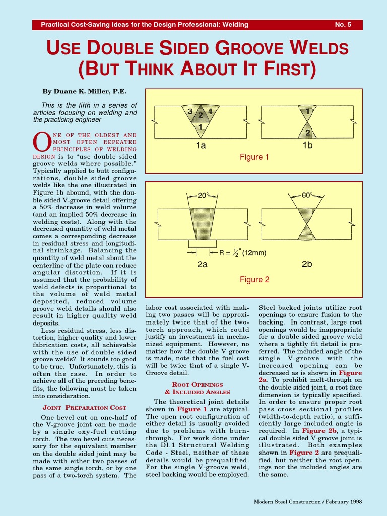 Double Sided Groove Weld Insights | PDF