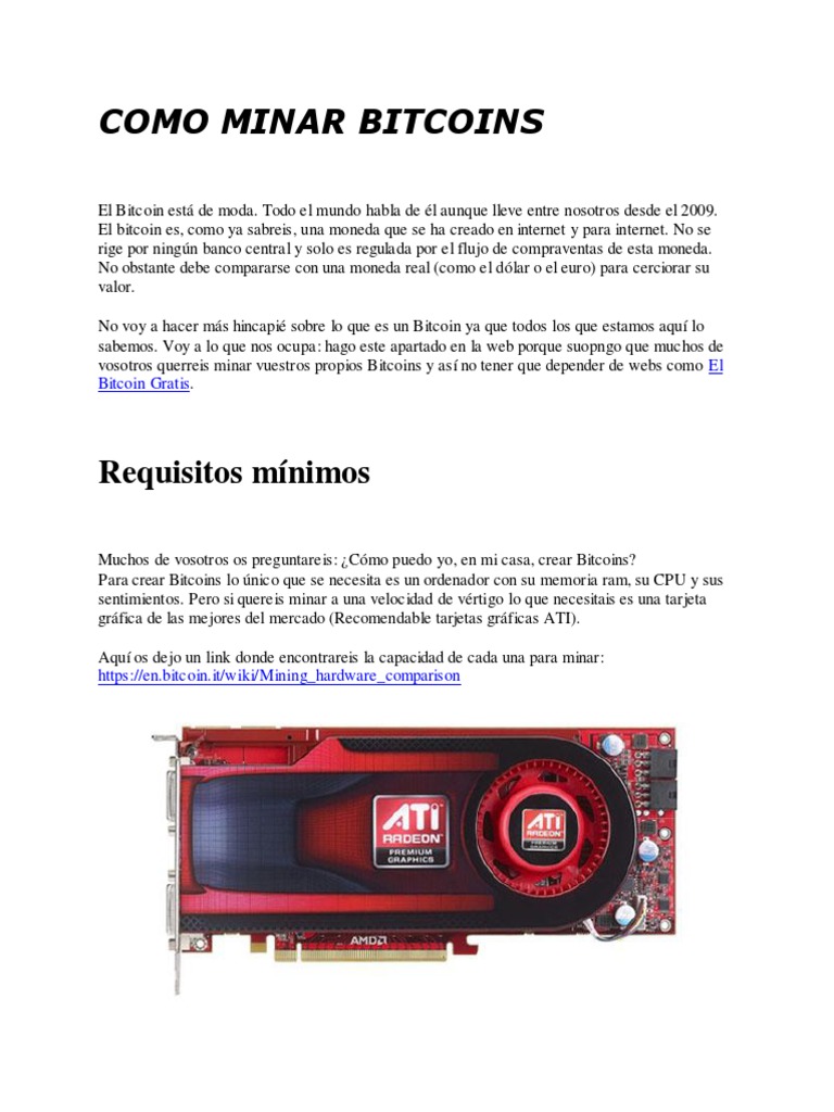 Como Minar Bitcoins | PDF | Bitcoin | Arquitectura de Computadores