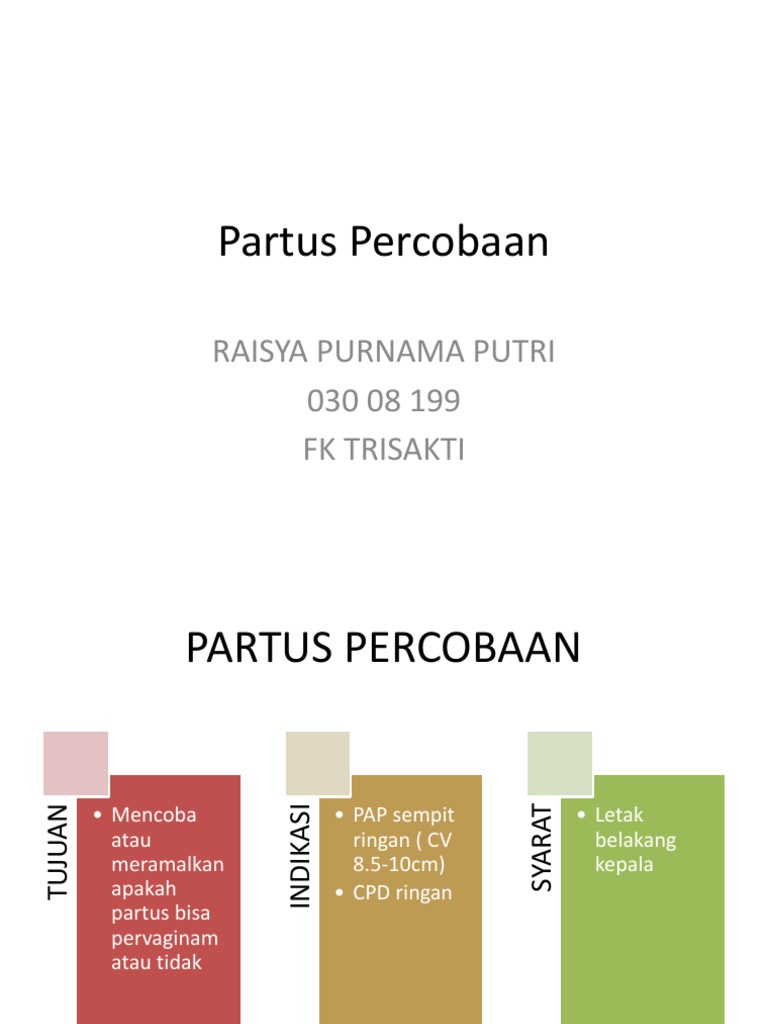 Partus Percobaan | PDF