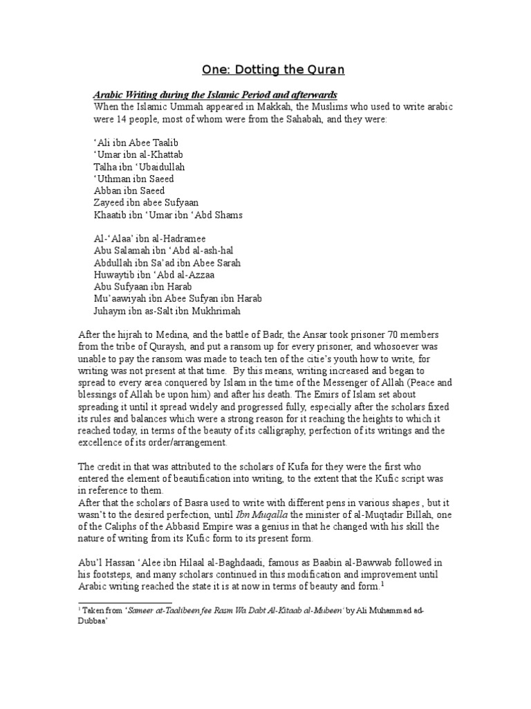 History of Naqt | Download Free PDF | Umar | Arabs