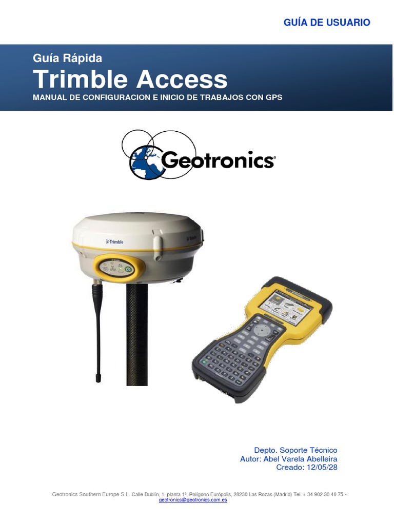 Guía Trimble Access: Configuración GPS | PDF | Archivo de computadora ...