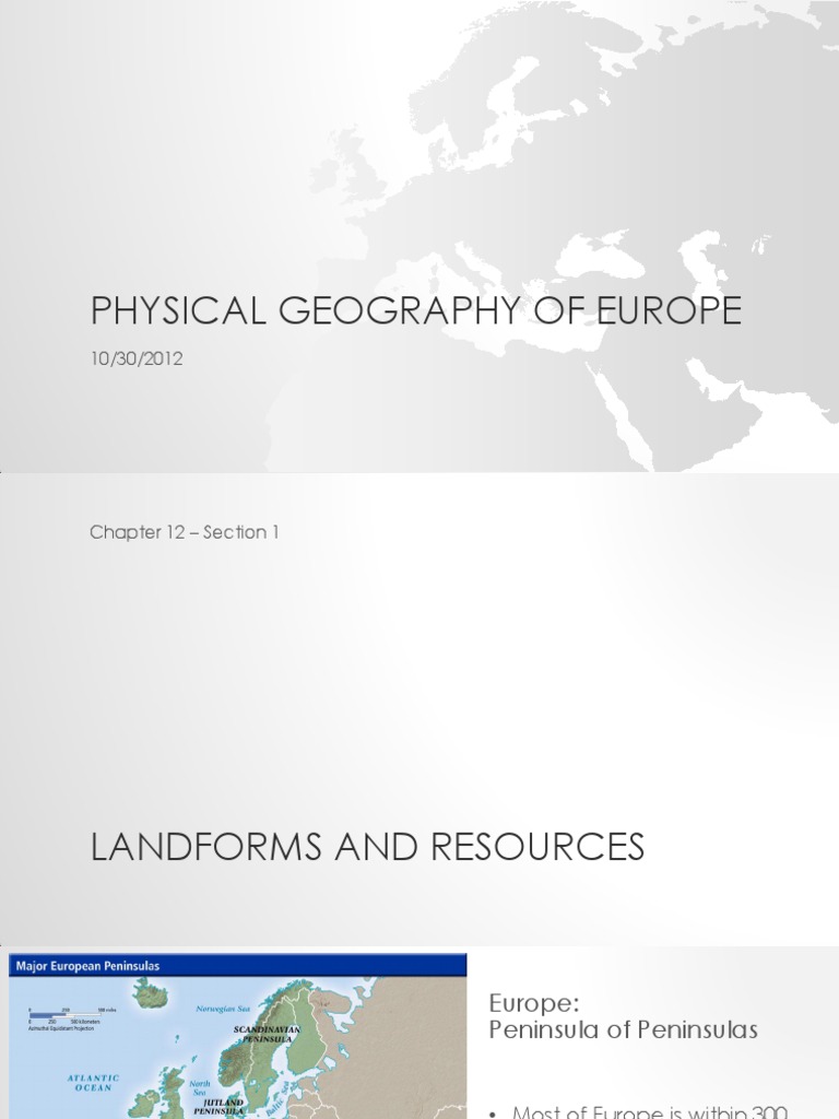 Major Landforms of Europe | PDF