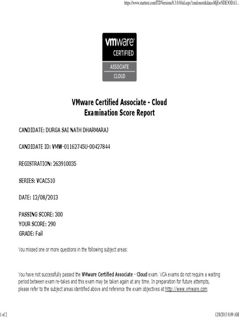 VMWare VCA Dumps Cloud | PDF