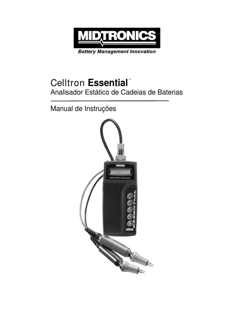 Manual de Instruções Midtronics Celltron Essential | PDF | Bateria ...
