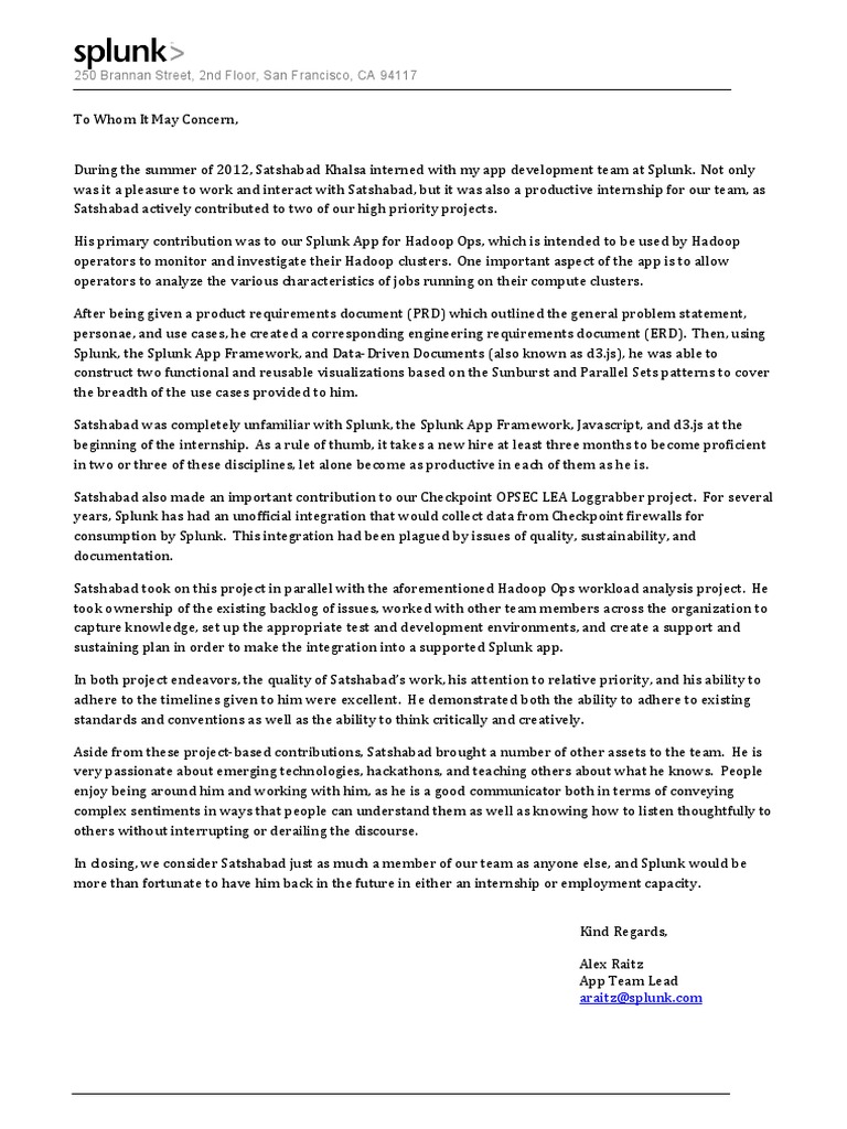 Letter of Recommendation | PDF | Cognitive Science | Cognition