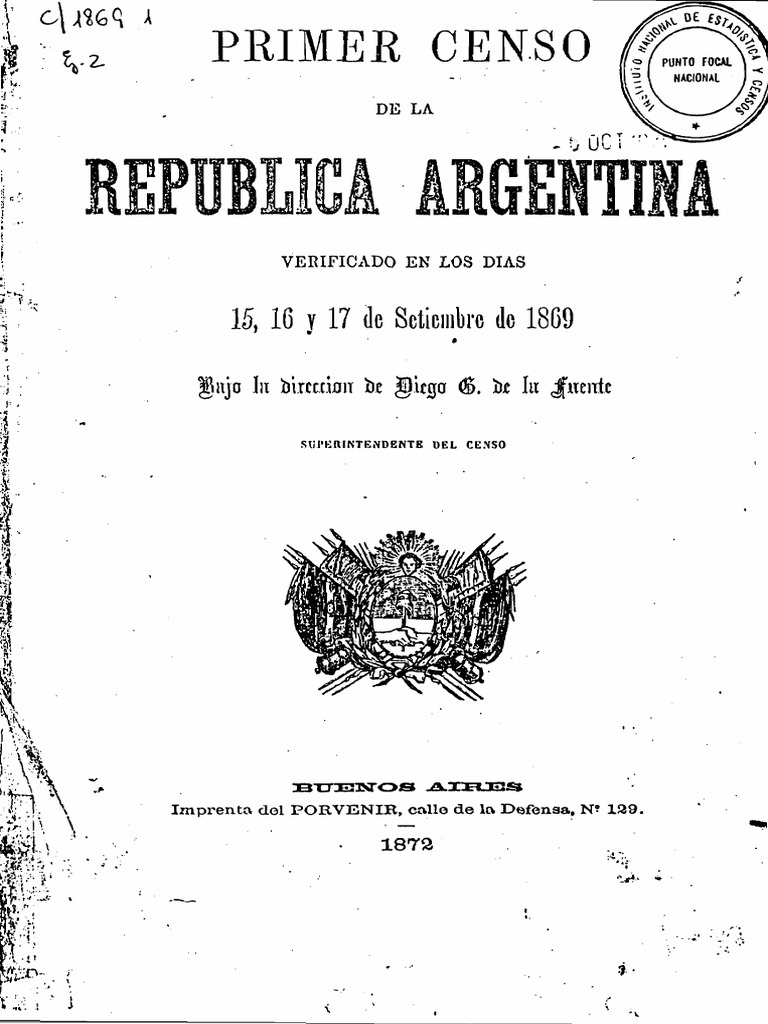 Censo de Argentina de 1869.