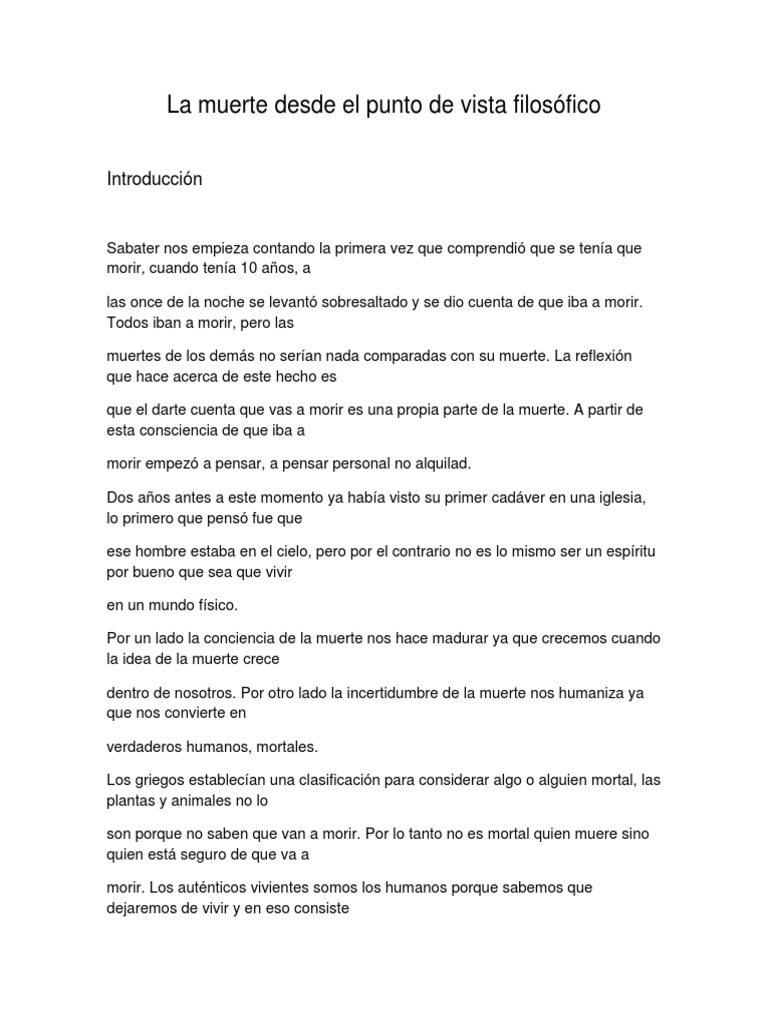 La muerte: una reflexión filosófica | PDF | Muerte | Platón