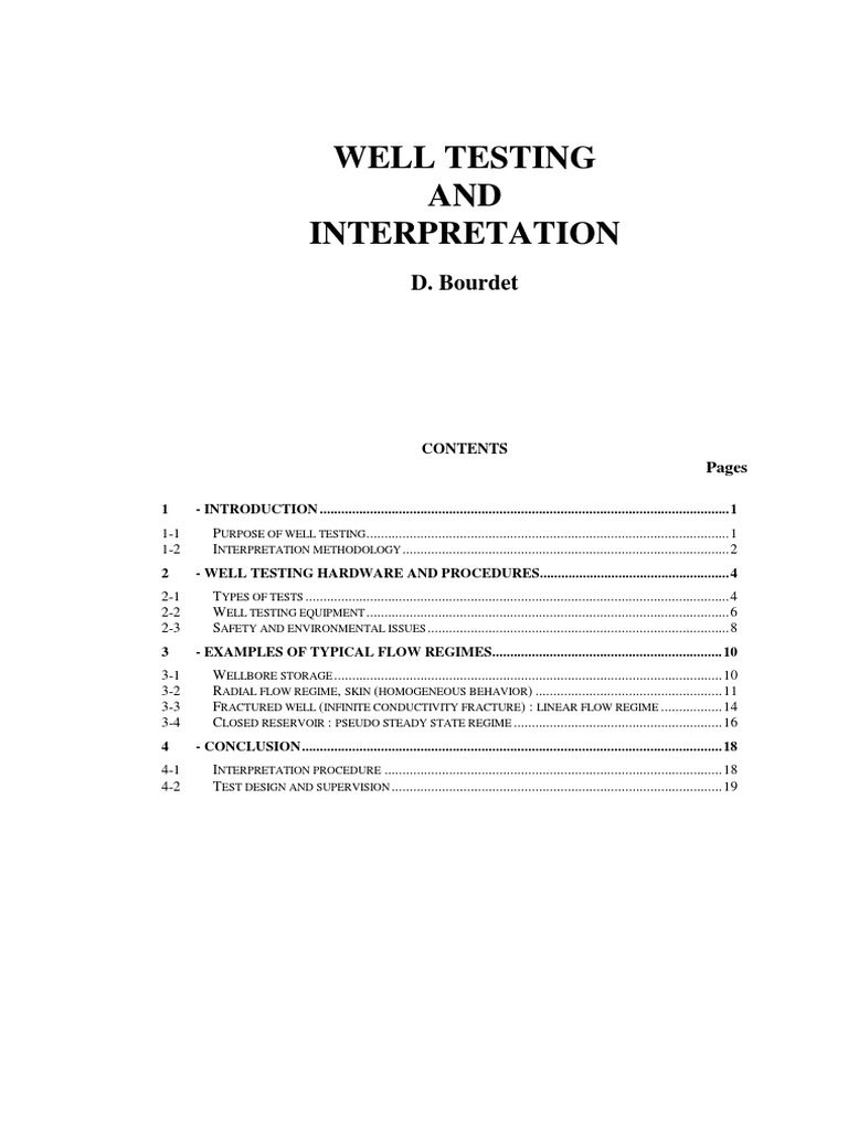 WellTesting & Interpretation | PDF | Drilling Rig | Petroleum Reservoir