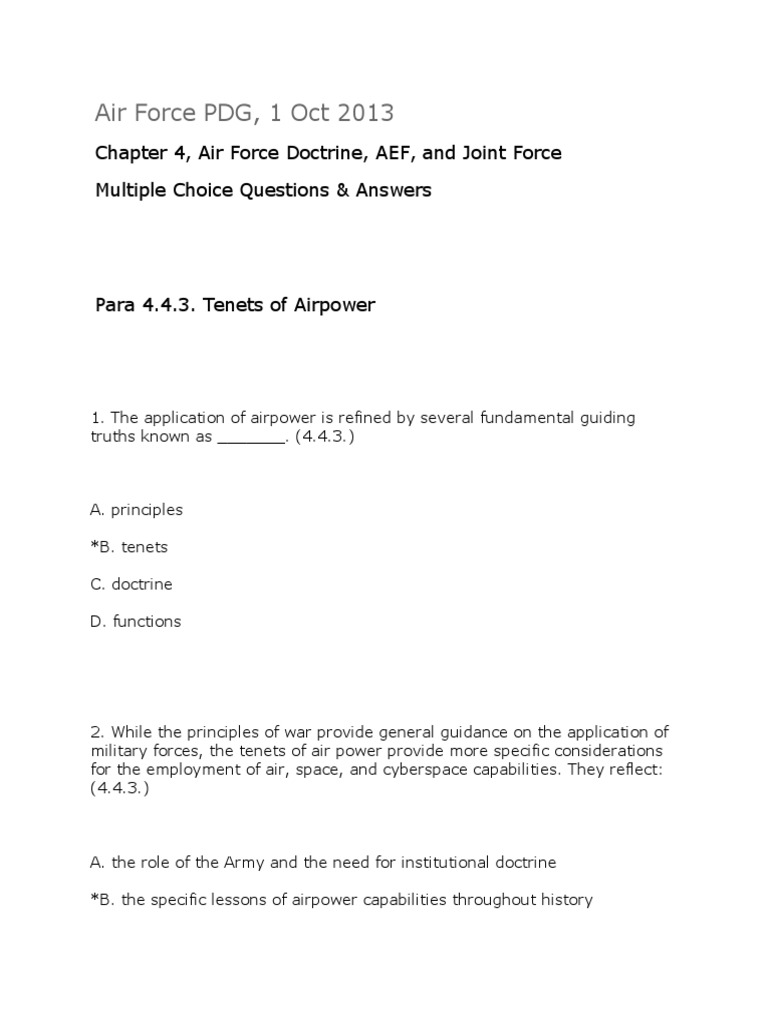 Tenets of Air Power | PDF | Aerial Warfare | United States Air Force