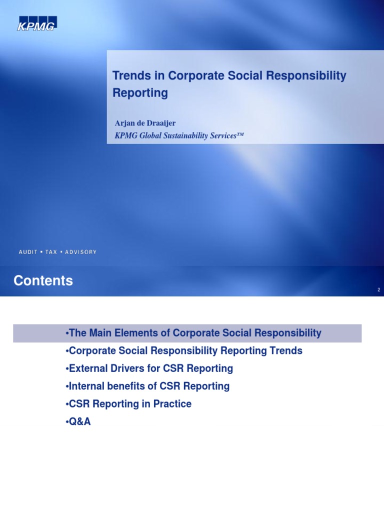 KPMG | PDF | Corporate Social Responsibility | Sustainability