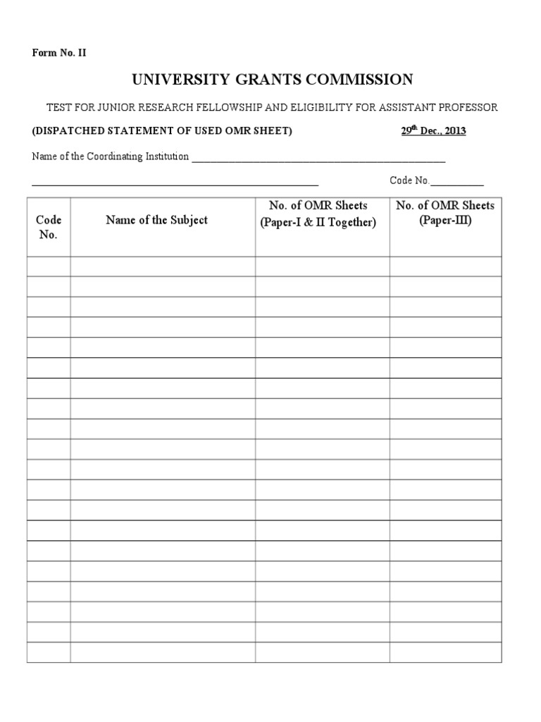 UGC NET Junior Research Fellowship Forms | PDF | Languages Of Asia ...