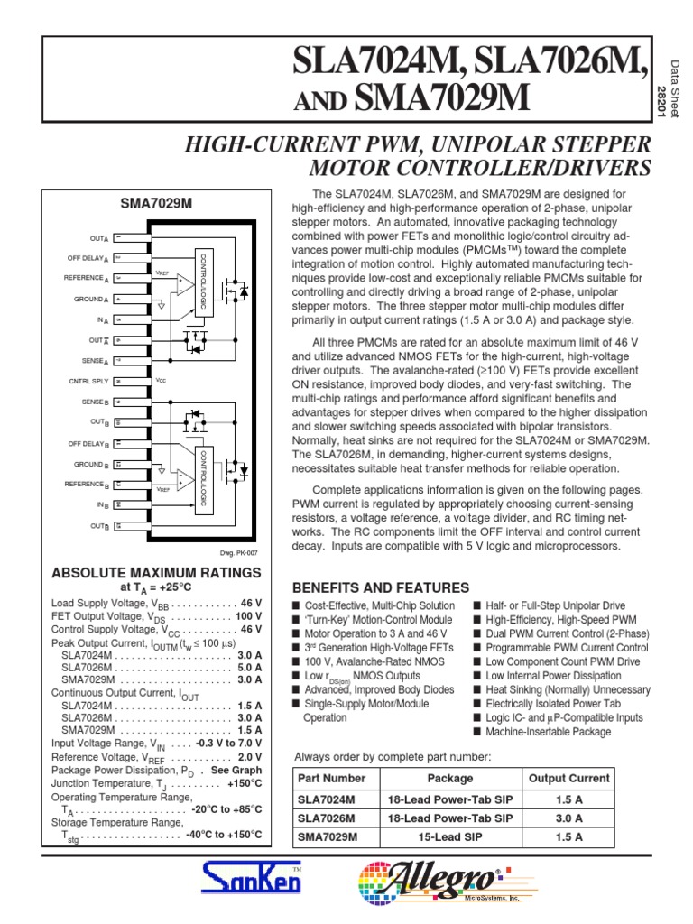 Sla7024m PDF | Download Free PDF | Power Inverter | Field Effect Transistor