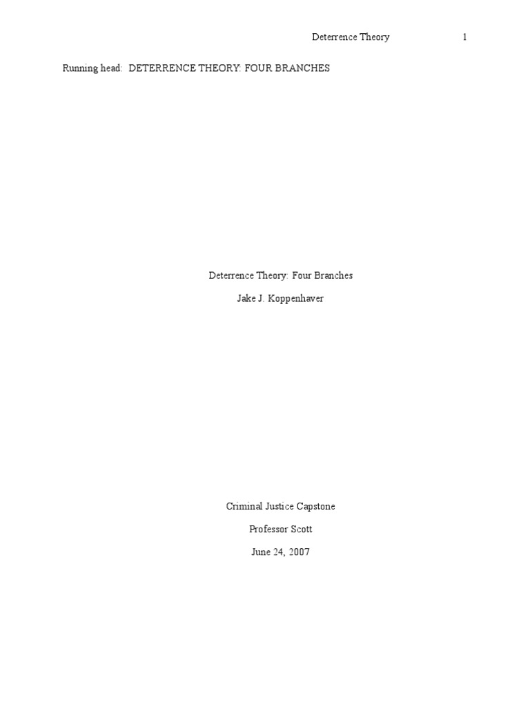 Four Types of Deterrence Explained | PDF | Punishments | Crime & Violence