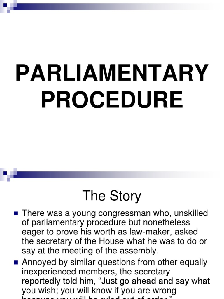 Parliamentary Procedure | Public Sphere | Justice