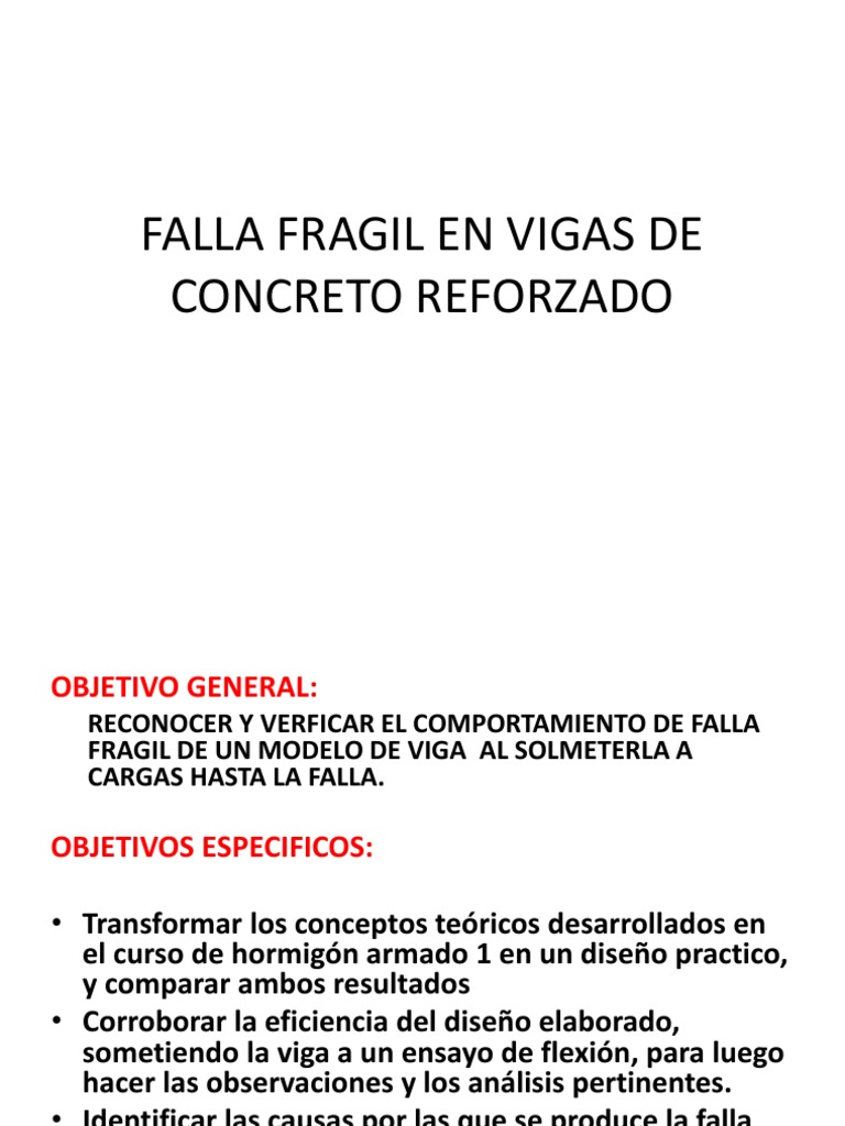 Falla Frágil en Vigas de Concreto | PDF
