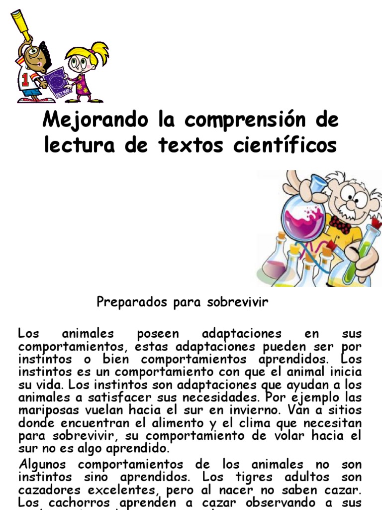 Mejorando La Comprensión de Lectura de Textos Científicos | PDF ...