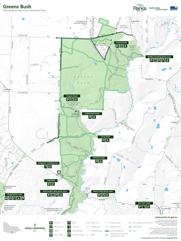 MPNP - A4 Greens Bush - Map - August12 | PDF | Cartography | Geomatics