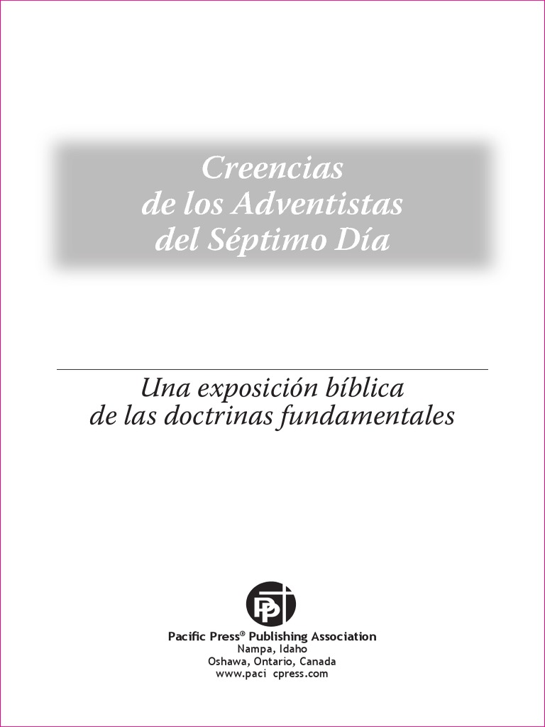 Libro-Creencias de Los Adventistas Del Septimo Dia | PDF | Iglesia Adventista del Séptimo Día ...