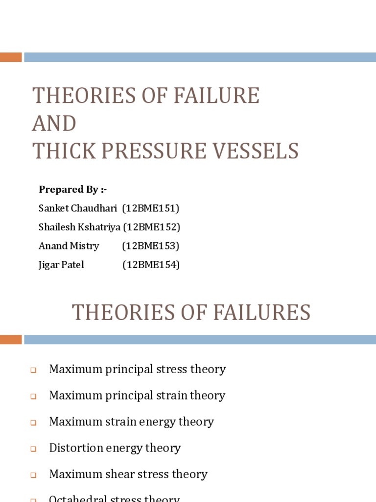 Theories of Failure | PDF | Yield (Engineering) | Stress (Mechanics)