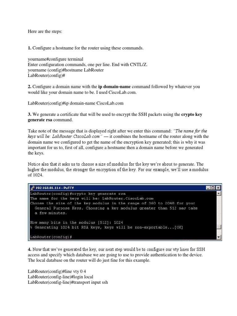 Ssh Cisco Router Pdf Key Cryptography Router Computing 1990