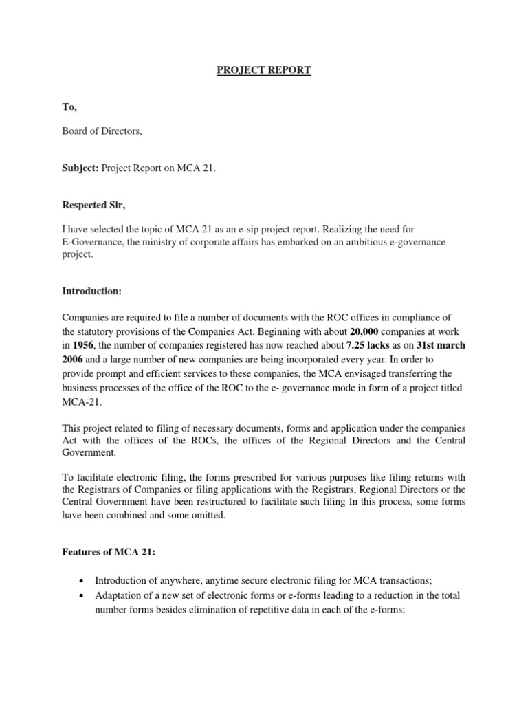Mansi Mca21 Project Report | PDF | Internet | Board Of Directors