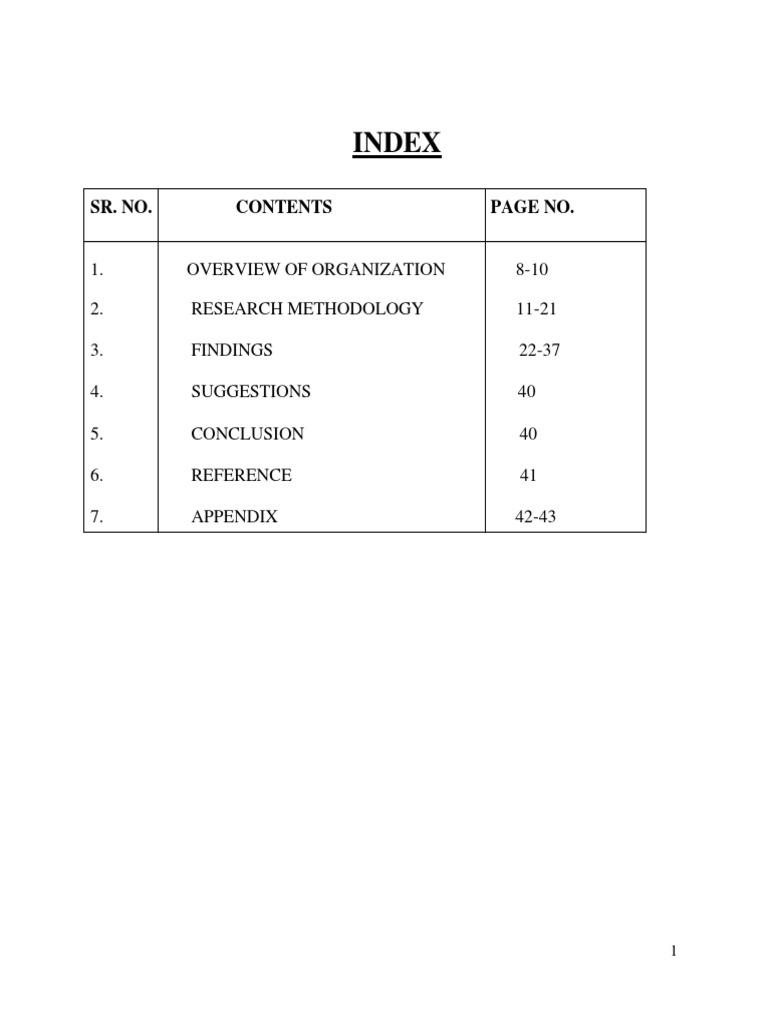 Index: Sr. No. Contents Page No | PDF | Chocolate | Choice