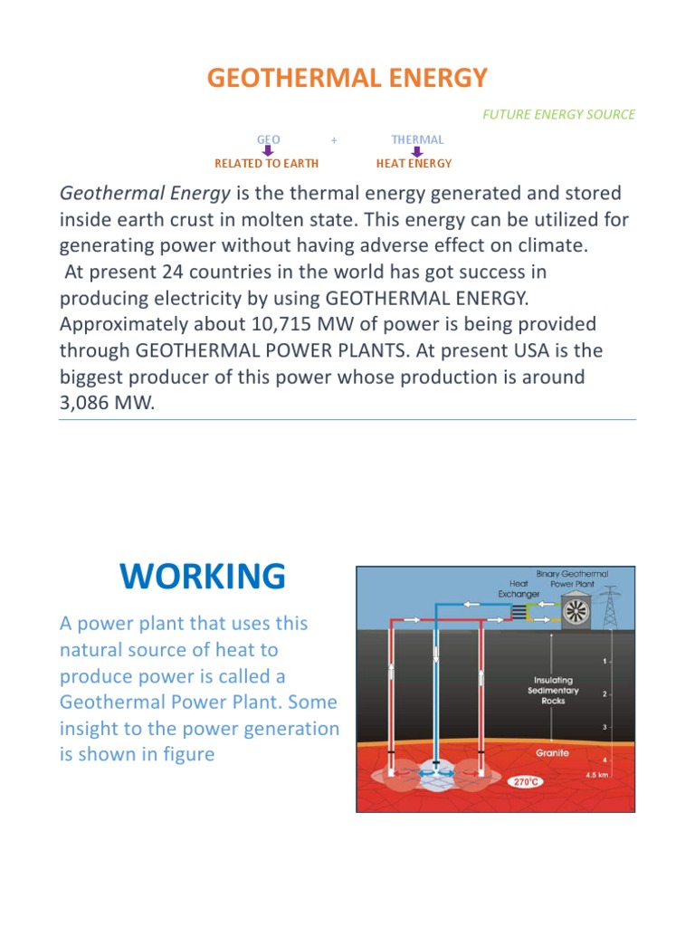 Geothermal Energy: A Sustainable Future | PDF | Geothermal Energy ...