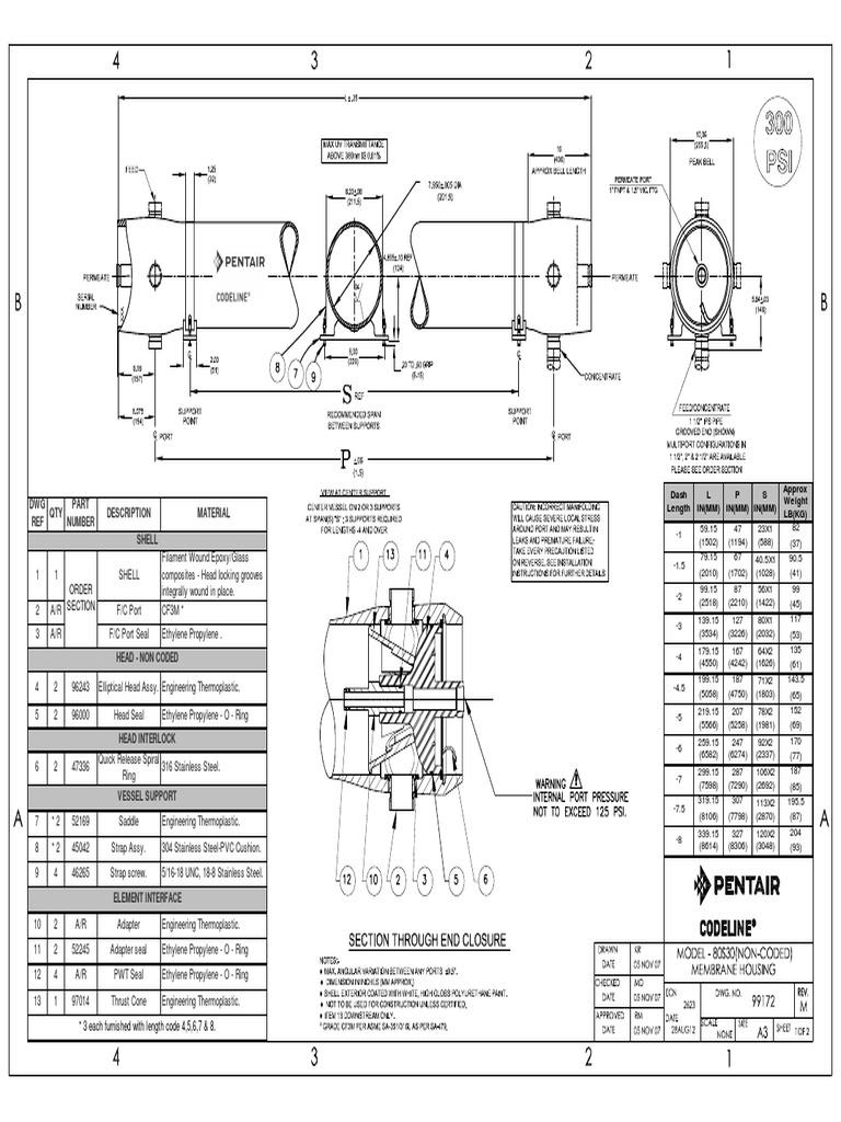 Pentair_80S30(NonCoded) | Pipe (Fluid Conveyance) | Membrane