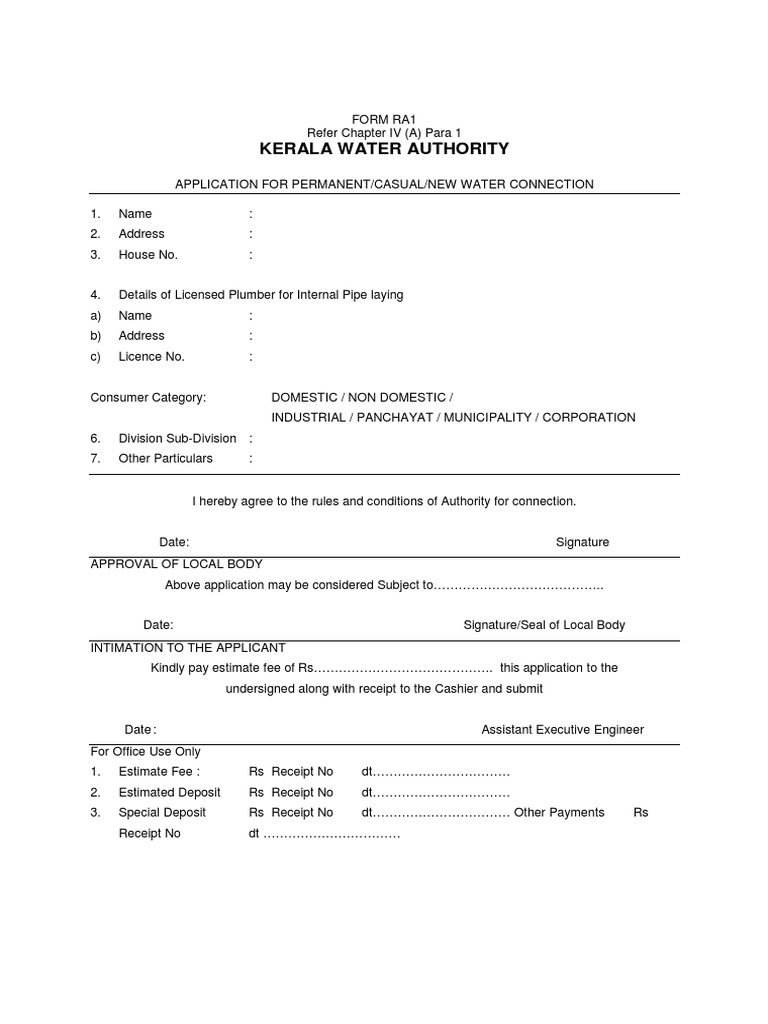 Kwa FORM RA2 | PDF | Plumbing | Government