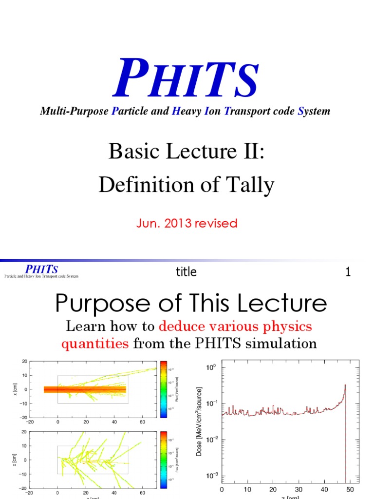 A Comprehensive Guide to Utilizing Tally Functions in PHITS Particle ...