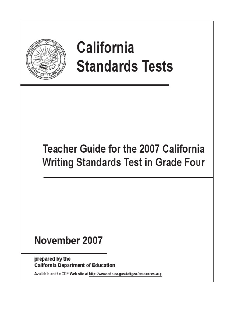 CST Released Writing Prompts - Narrative | PDF | Rubric (Academic ...