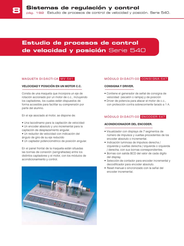 Estudio de Procesos de Control de Velocidad y Posicion | PDF ...