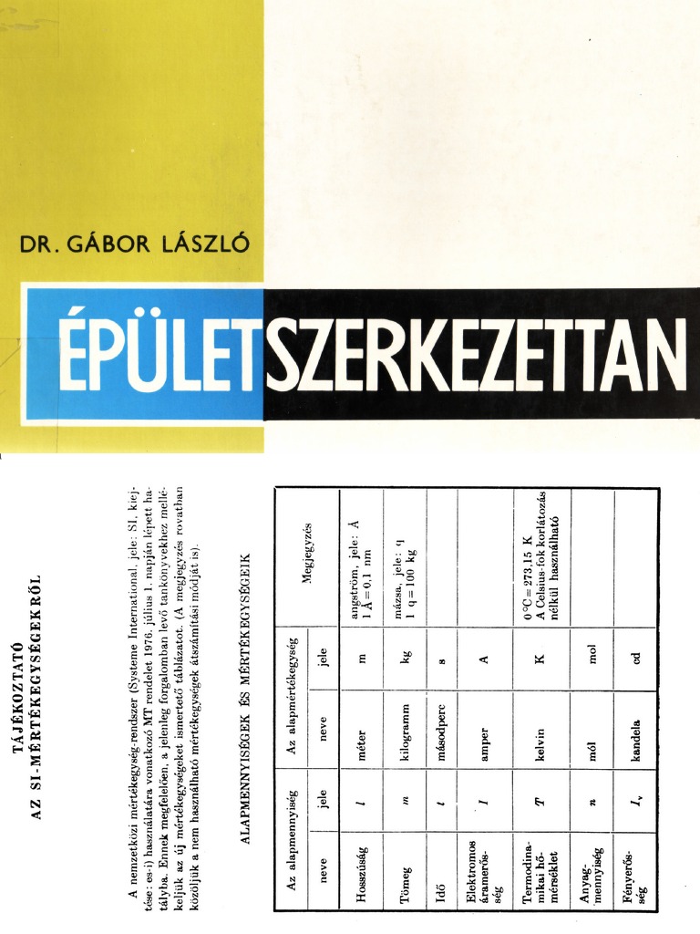 Épületszerkezettan II. - DR. Gábor László | PDF