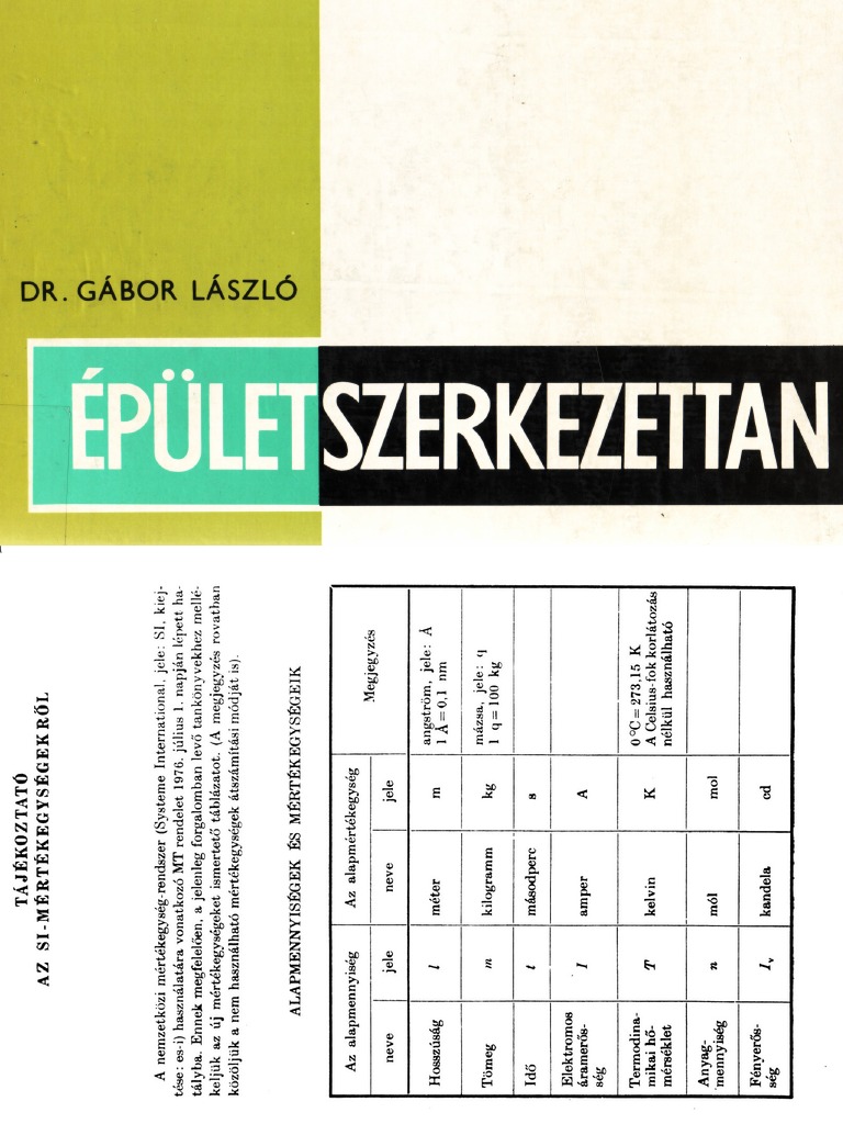 Épületszerkezettan III. - DR. Gábor László | PDF