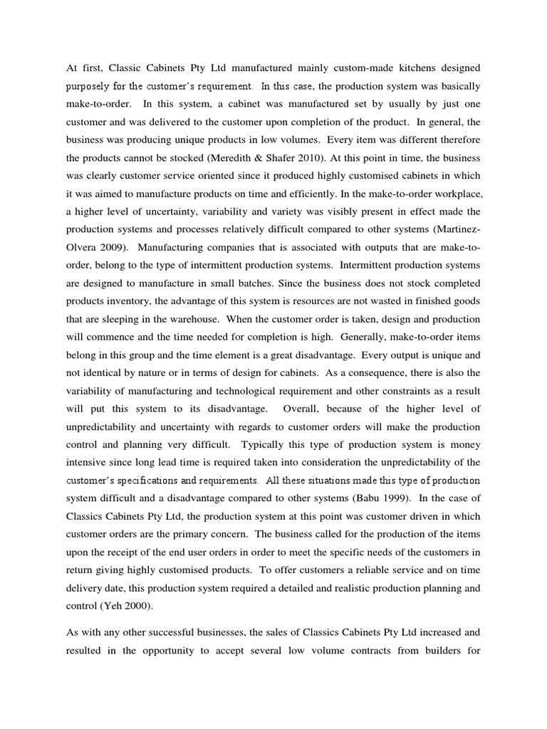 Om Case Study Pdf Operations Management Strategic Management