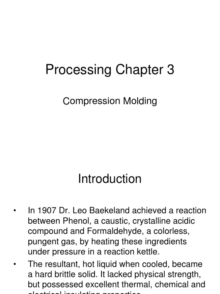 Processing Chapter 3 Compression Molding | PDF | Epoxy | Thermoplastic