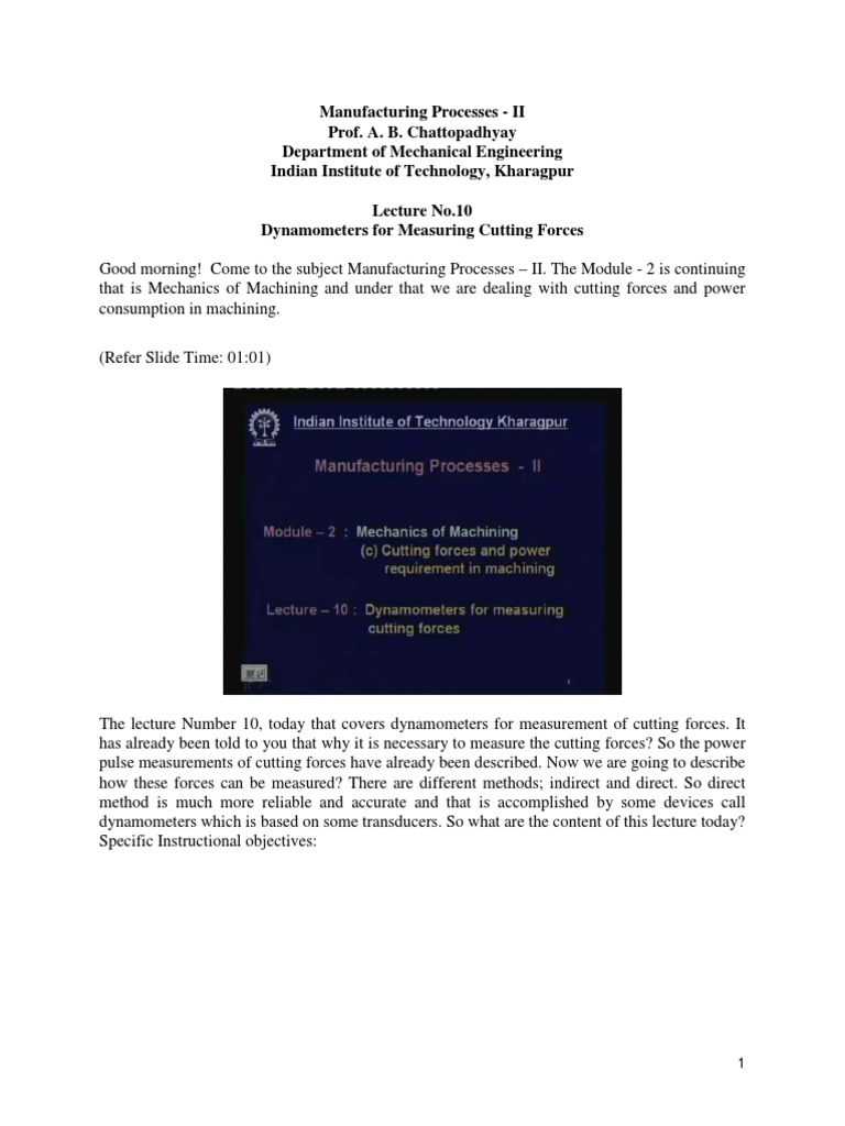 Lec10 Manufacturing Process | PDF | Bending | Capacitor