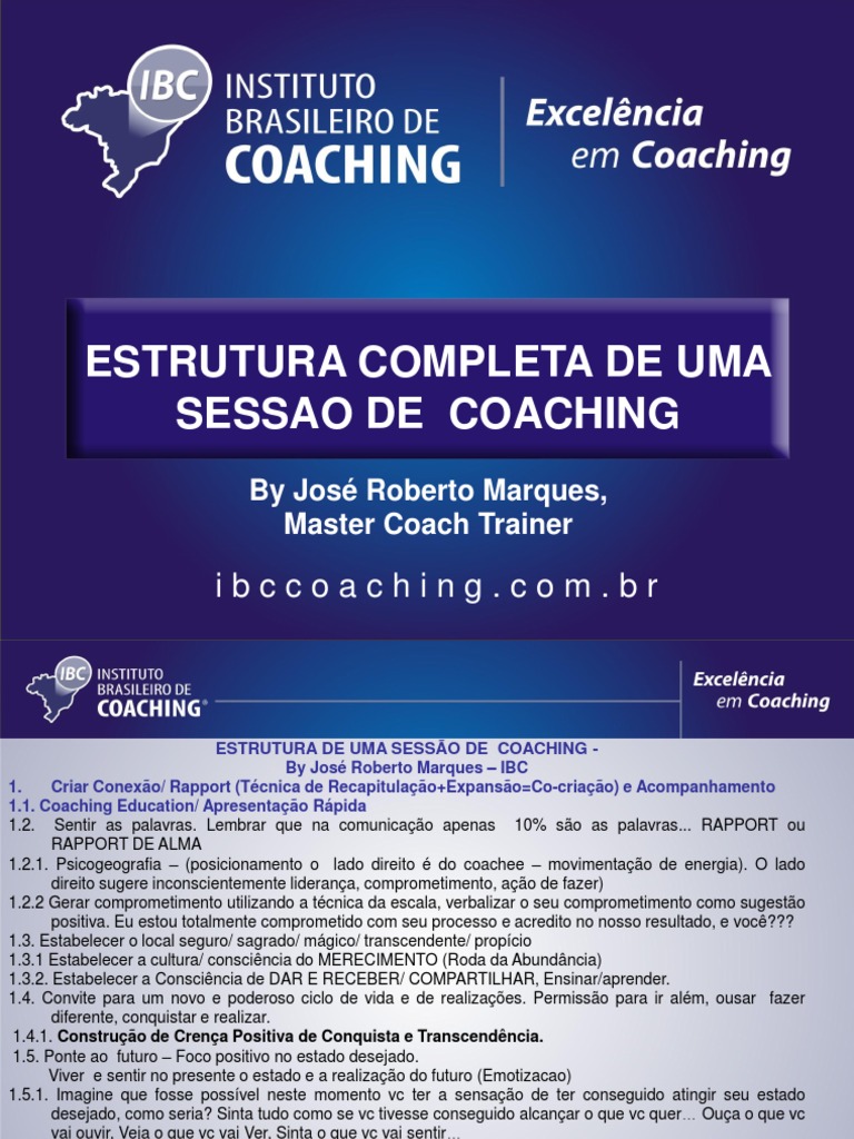 Estrutura Completa De Uma Sessão De Coaching Uma Abordagem Passo A