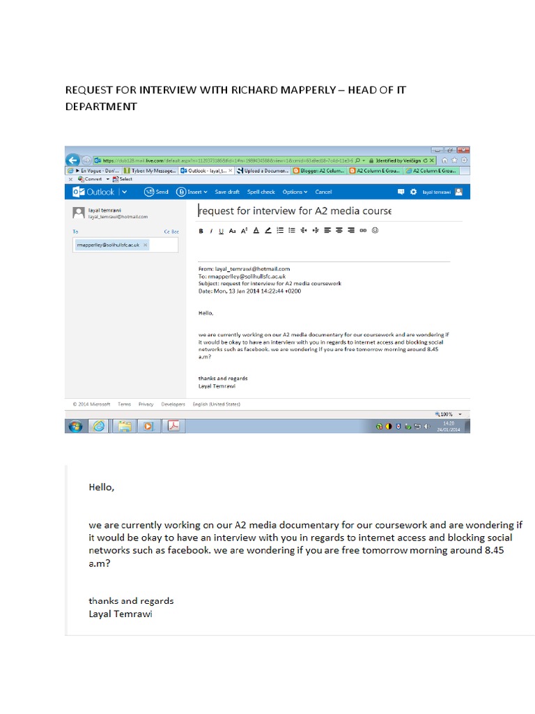 Request For Interbiew With Richard Mapperly | PDF