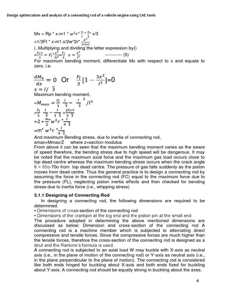 Design Optimization and Analysis of A Connecting Rod of A Vehicle ...