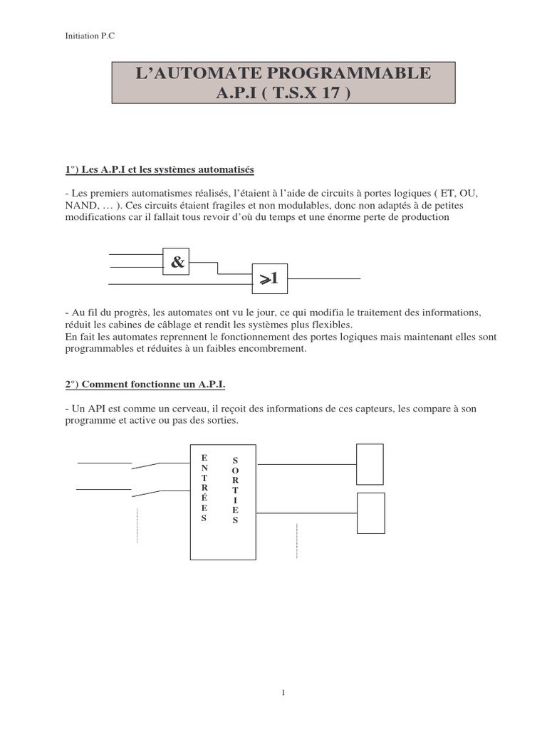 Automate TSX 17 Cours PDF | PDF | Automate programmable industriel ...