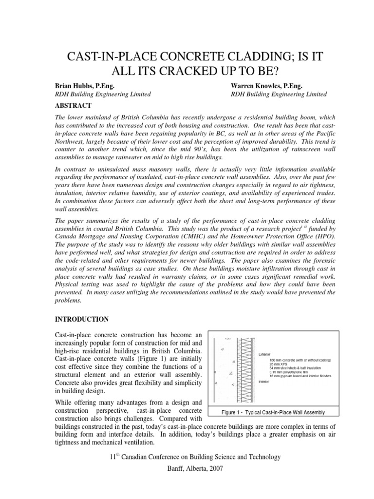 Cast in Place Concrete Structures | PDF | Wall | Concrete
