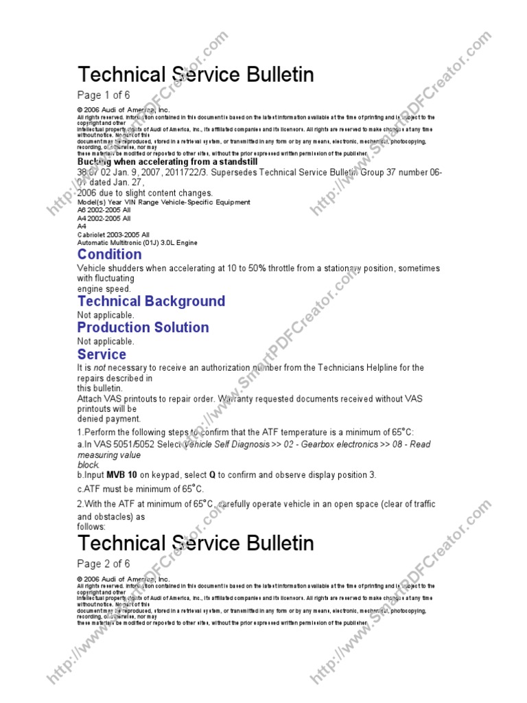 Audi 01J Auto | PDF | Transmission (Mechanics) | Automatic Transmission
