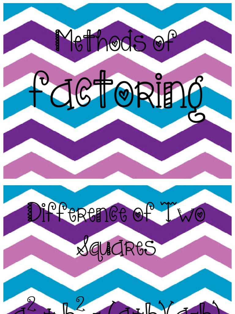 Methods of Factoring Poster | PDF