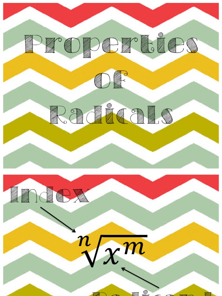 Properties of Radicals Posters | PDF